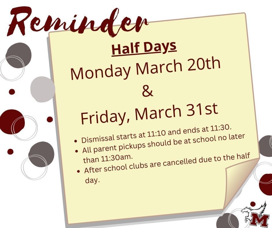 Half Days | Maryvale Intermediate School